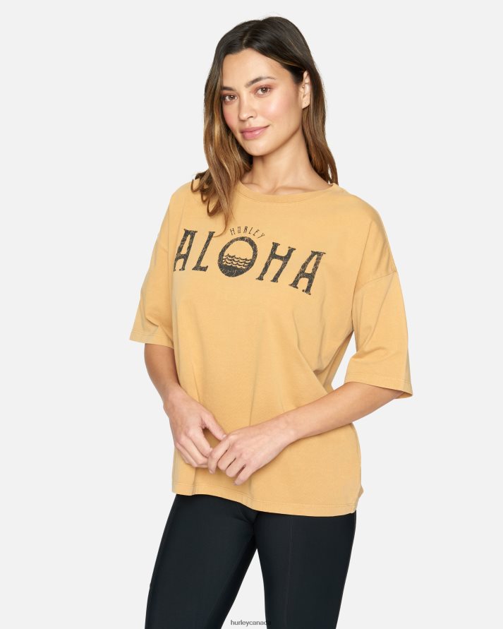 Clothing CA Hurley Women Aloha Boyfriend Tee Sandstone 8FTB46515 ...